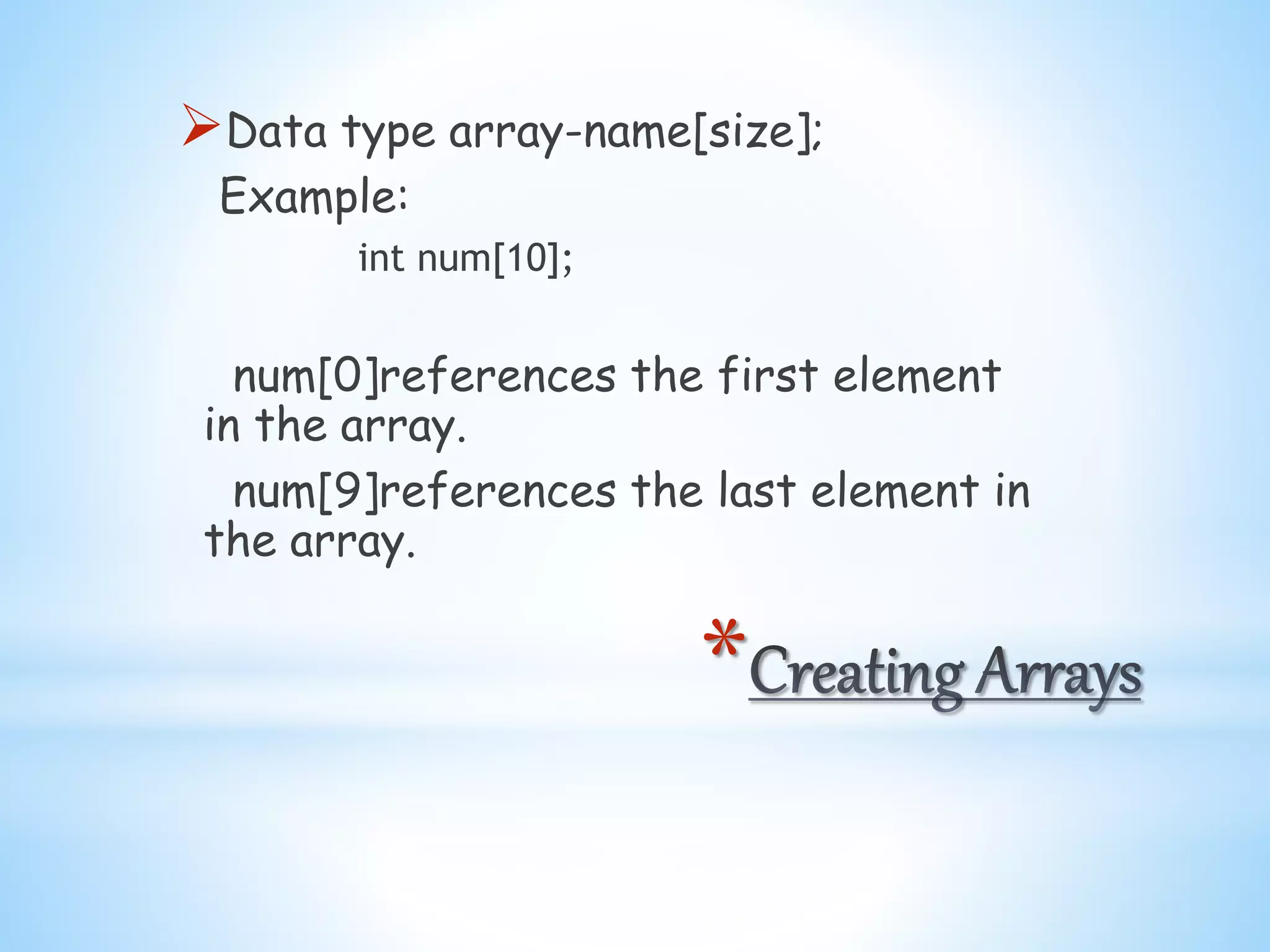 Array in c language | PPT