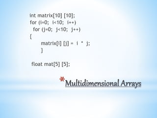 Array in c language | PPTX