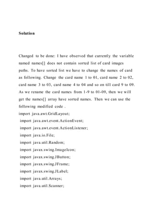 (ArrayIndexOutOfBoundsException) Modifythe program from the code bel.docx