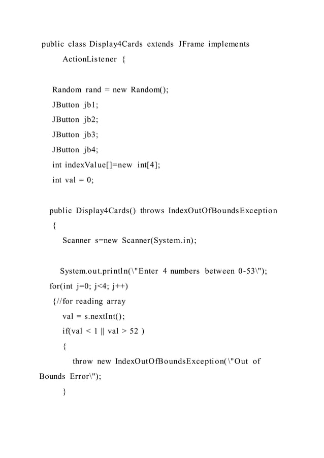 Arrayindexoutofboundsexception Modifythe Program From The Code Beldocx