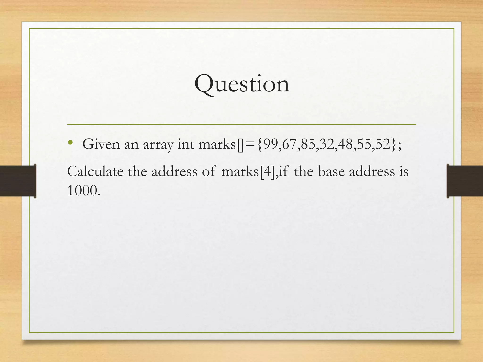 One Dimensional Array | PPT
