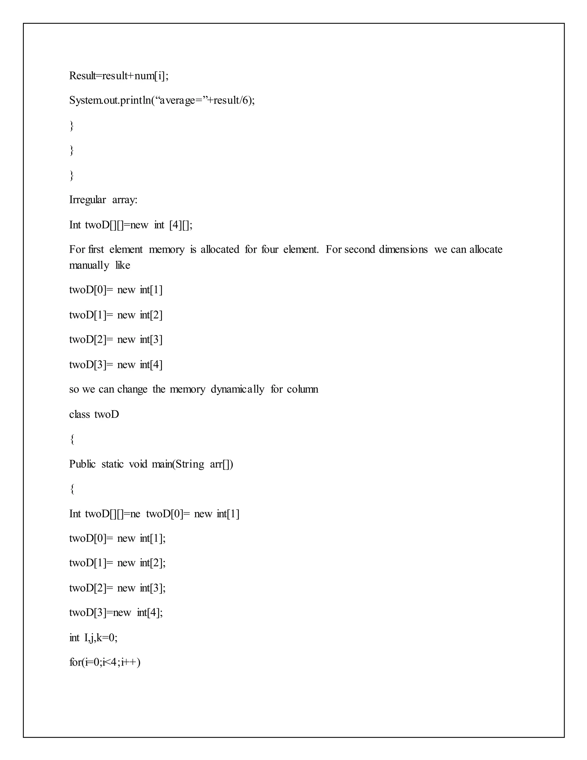 Array list | DOCX | Programming Languages | Computing