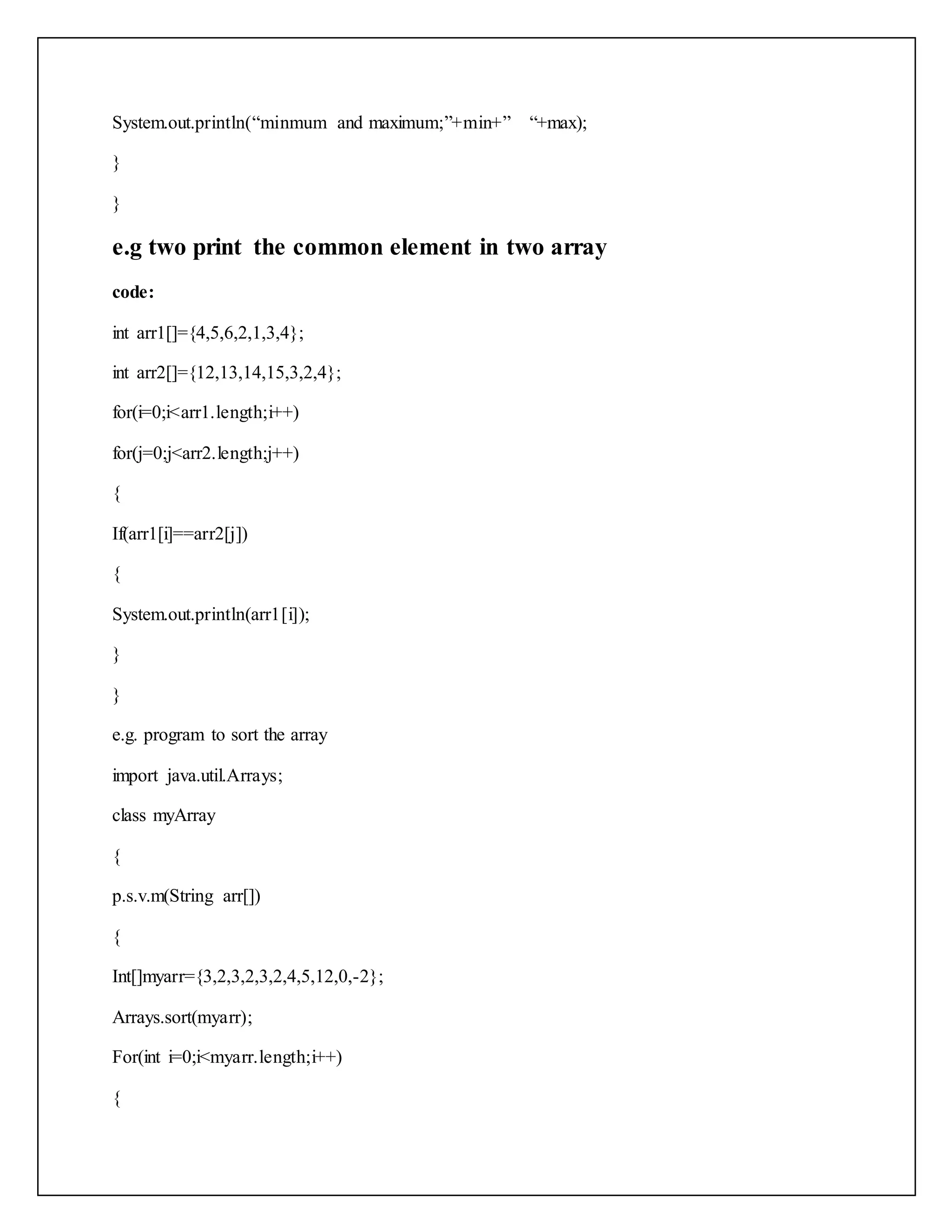 Array list | DOCX | Programming Languages | Computing