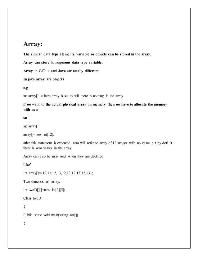 Array list | DOCX | Programming Languages | Computing