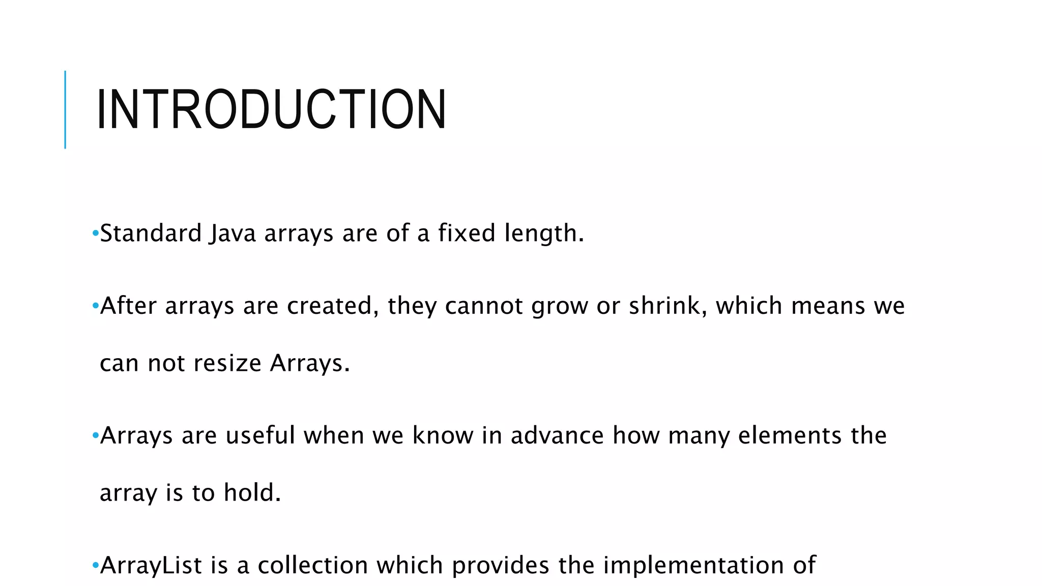 ArrayList class and useful methods.pptx