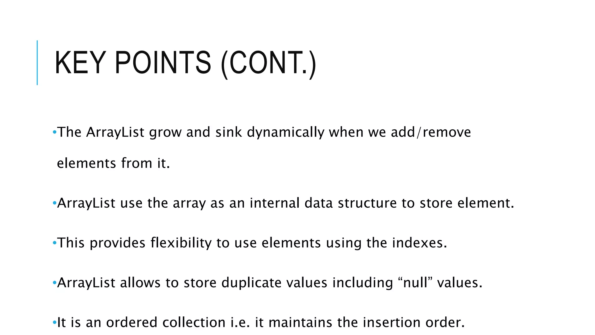 Arraylist Class And Useful Methodspptx 