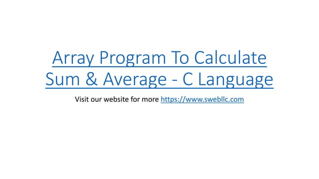 Array matrix example programs - C language | PPT Array matrix example programs - C language | PPT