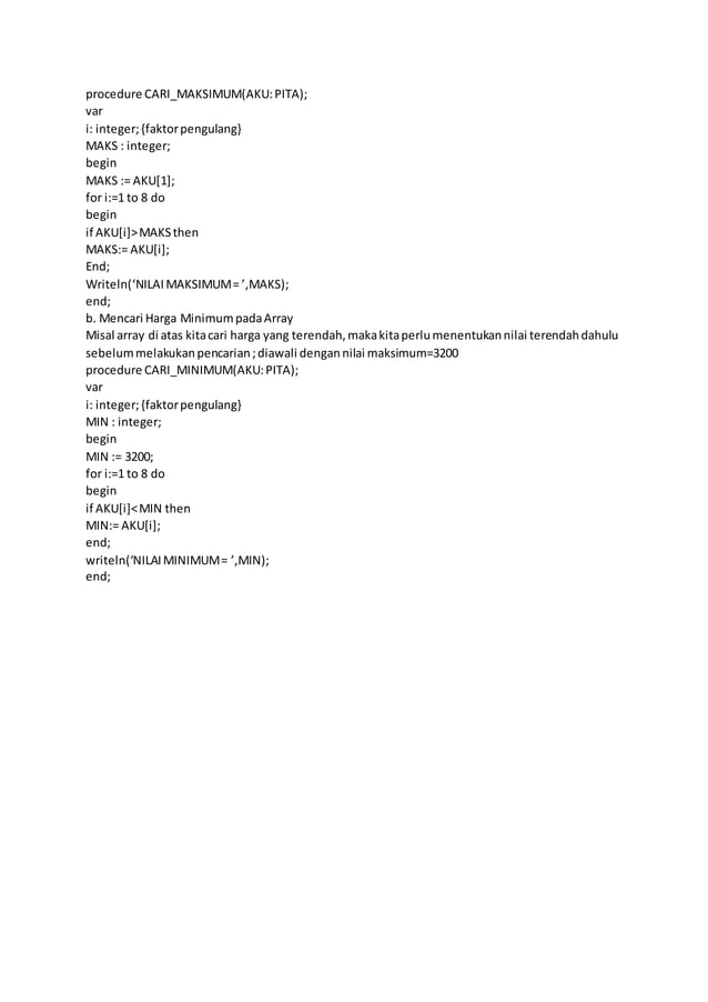 Array multi dimensi | PDF