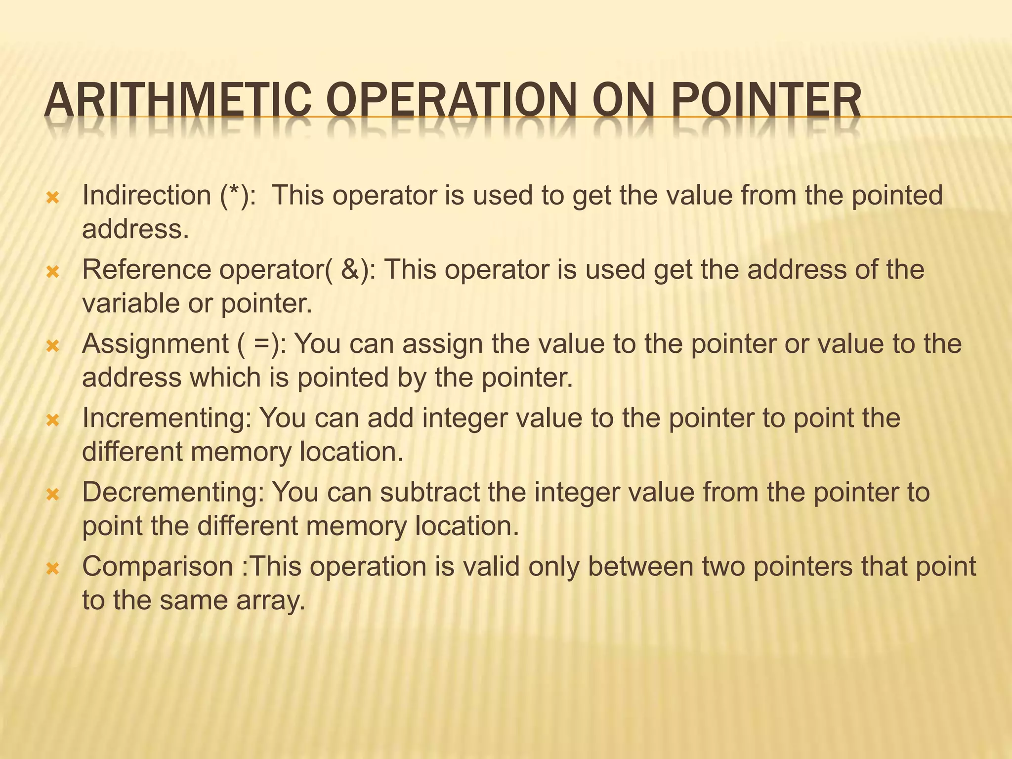 Array of pointer | PPTX