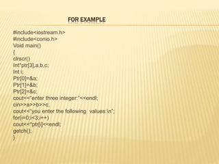 Array of pointer | PPTX