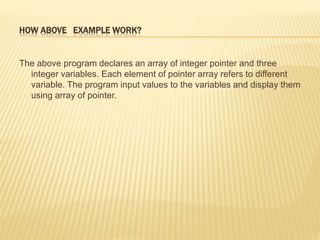 Array of pointer | PPTX