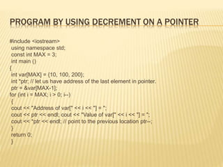 Array of pointer | PPTX