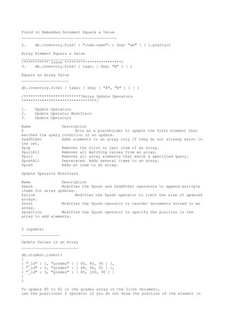 Array operators | PDF