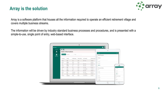 Array pitch deck Aug 2018 | PPT