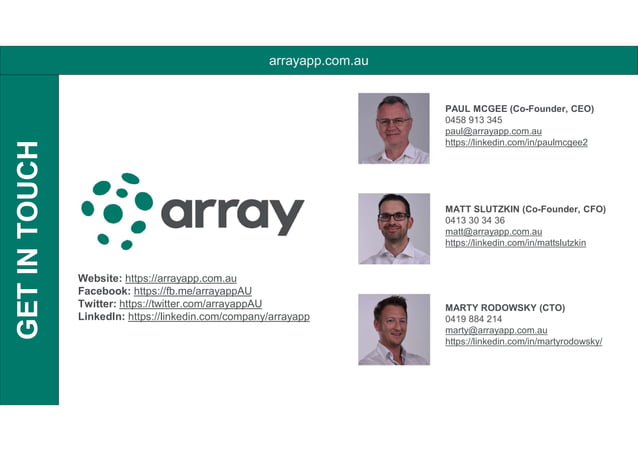 Array Seed Pitch Deck 2019 | PPT