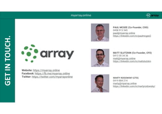 Array Investor Pitch Deck | PPT