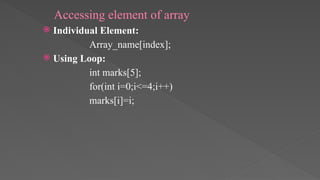 ARRAY PPT.pptx for mca finals placement | PPTX