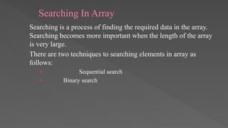 ARRAY PPT.pptx for mca finals placement | PPTX