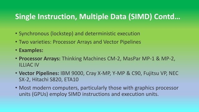 Array Processors And Architectural Classification Schemes Computer Architecture Prof Sumalatha Pptx