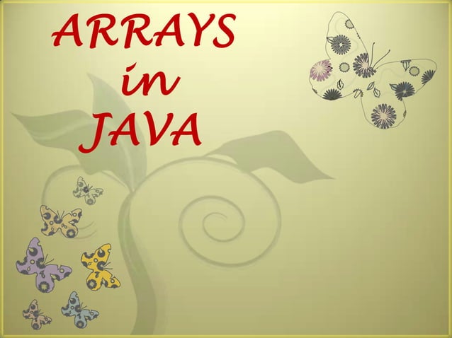 Arrays in Java | PPTX | Databases | Computer Software and Applications