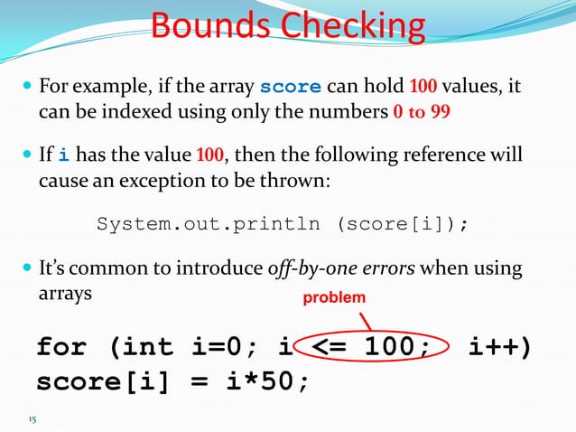 Arrays in Java | PPTX | Databases | Computer Software and Applications
