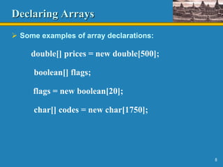 Arrays in Java | PPT