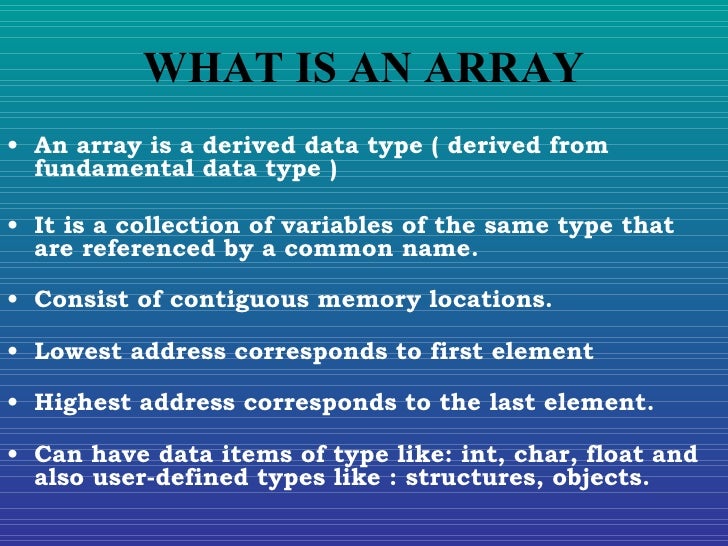 Arrays