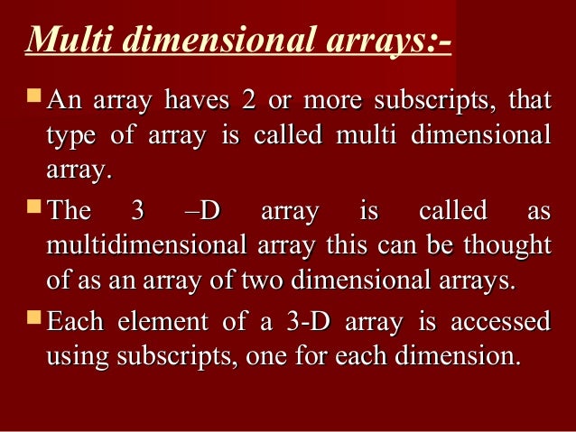 Arrays