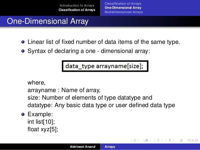 Arrays
