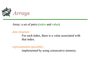 Arrays | PPT | Programming Languages | Computing