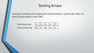 Arrays In C++ | PPTX