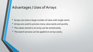 Arrays In C++ | PPT