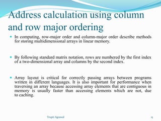 Arrays | PPTX | Programming Languages | Computing