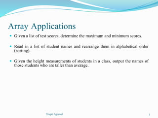 Arrays | PPTX | Programming Languages | Computing