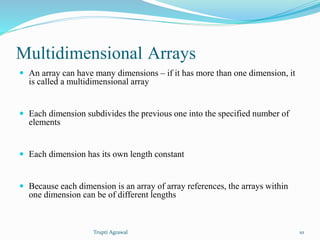 Arrays | PPTX | Programming Languages | Computing