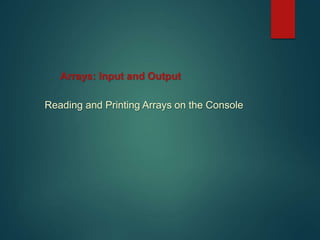 Arrays in C language | PPT