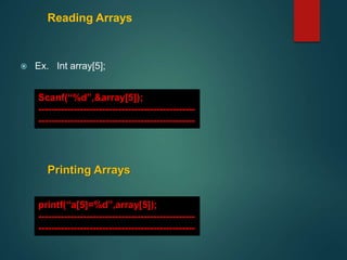 Arrays in C language | PPT