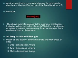 Arrays in C language | PPT