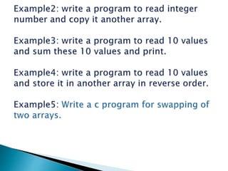 Arrays 1D and 2D , and multi dimensional | PPTX