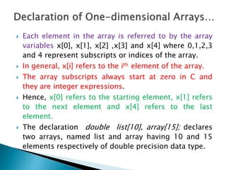 Arrays 1D and 2D , and multi dimensional | PPTX