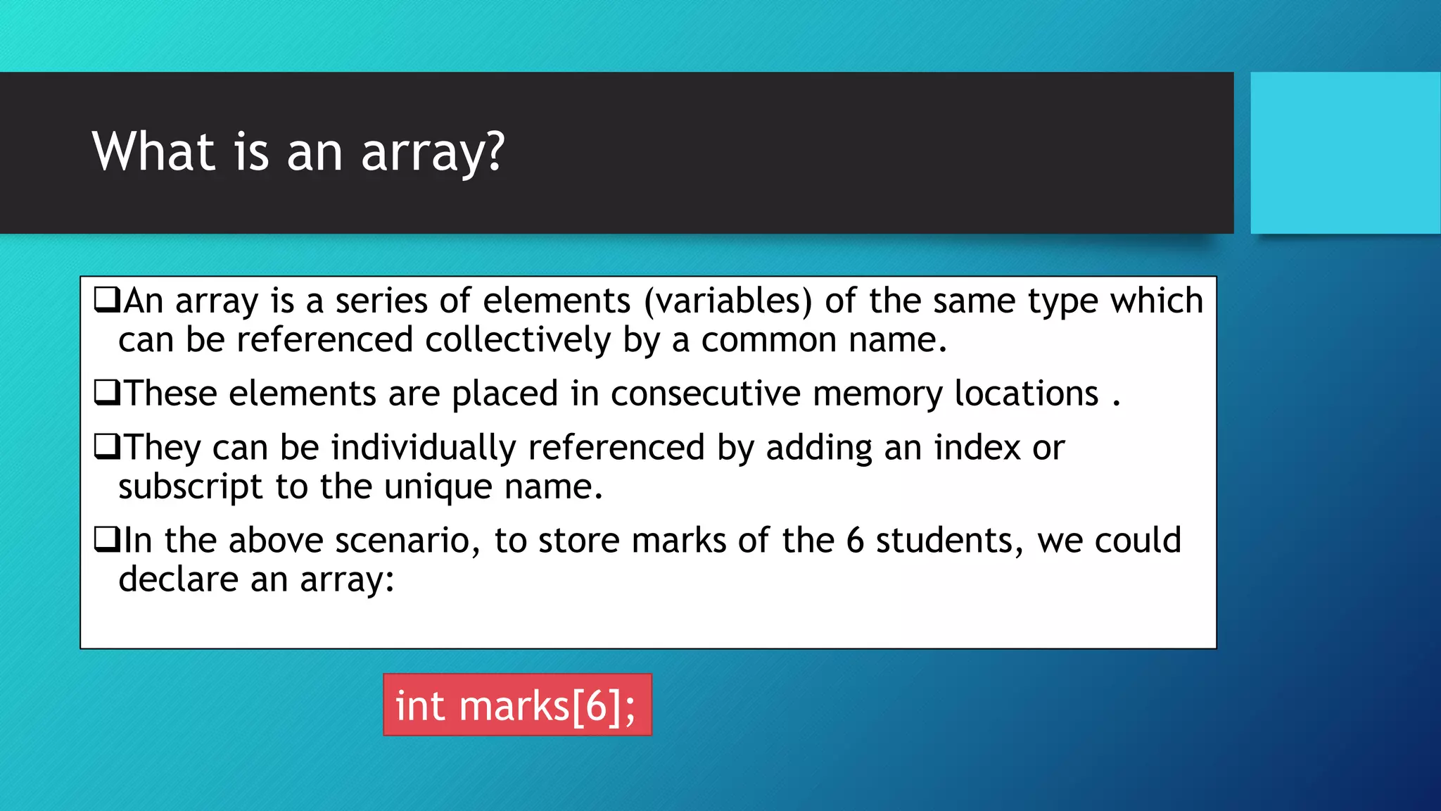 Arrays | PPTX