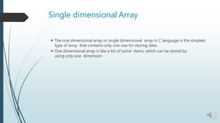 Arrays in C | PPT