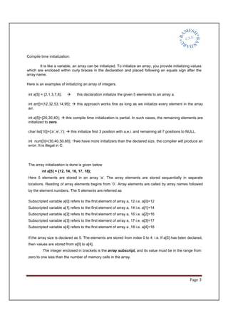 Arrays-Computer programming | PDF