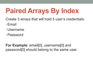 Arrays.pptx | Programming Languages | Computing