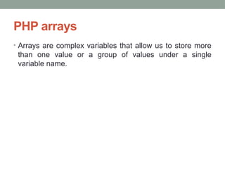 Arrays syntax and it's functions in php.pptx