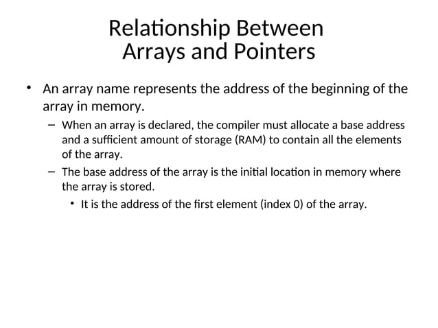 show the arrays ppt for first year students | PPT