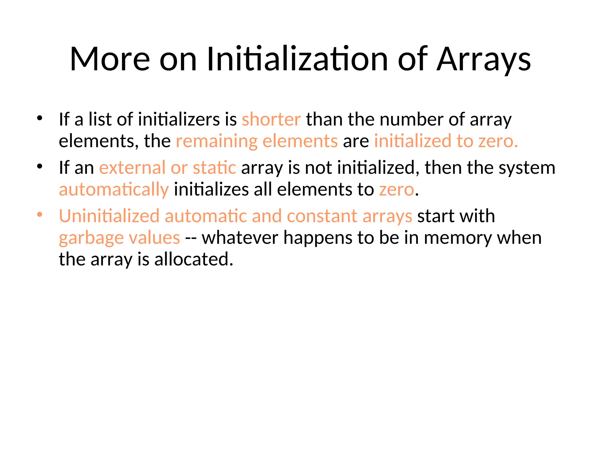 C Array And Initialisation And Declaration Ppt 5440