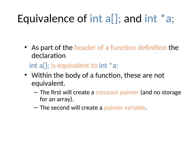 C Array And Initialisation And Declaration Ppt 9908