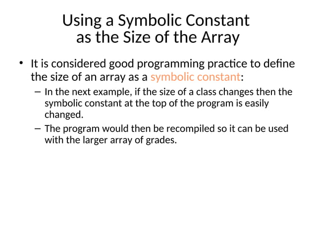 C Array And Initialisation And Declaration Ppt 4545