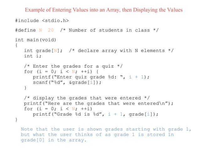 C array and Initialisation and declaration | PPT C array and Initialisation and declaration | PPT